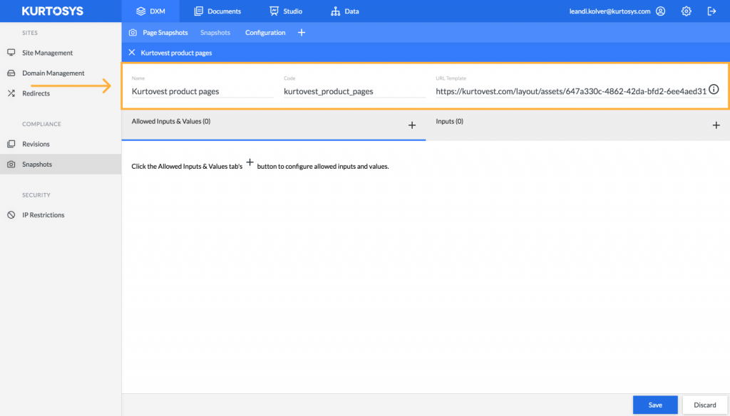 How To Configure Snapshots | Kurtosys